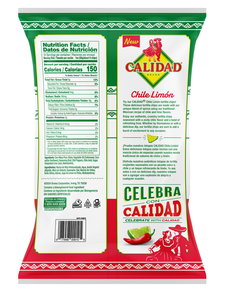 Chile Limón Tortilla Chips - Calidad