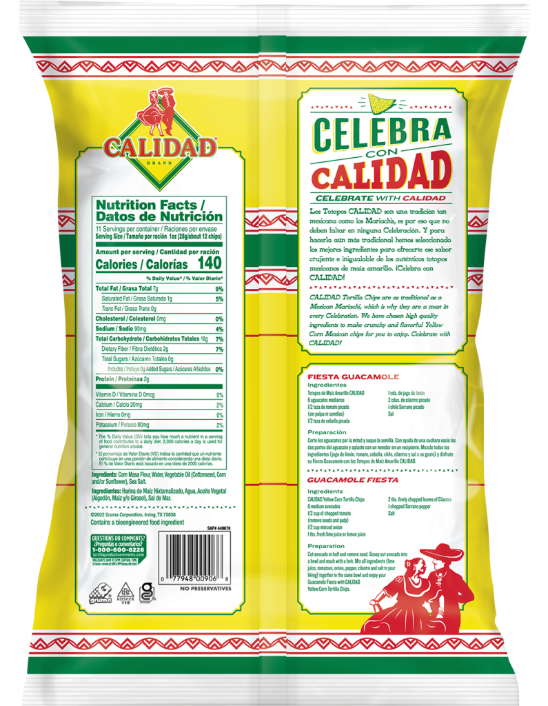 Yellow Corn Tortilla Chips - Calidad